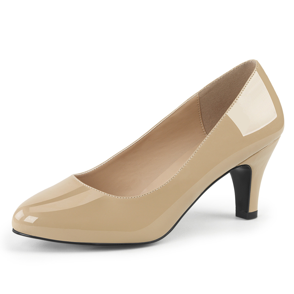 Pink Label Big size Pumps Divine-420 Lack creme | Higher-Heels